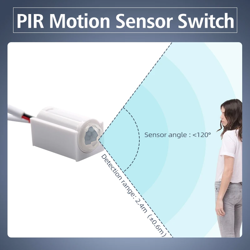PIR-Infrared-Human-Motion-Sensor-Switch-LED-Lighting-Switch-DC-12V-24V ...