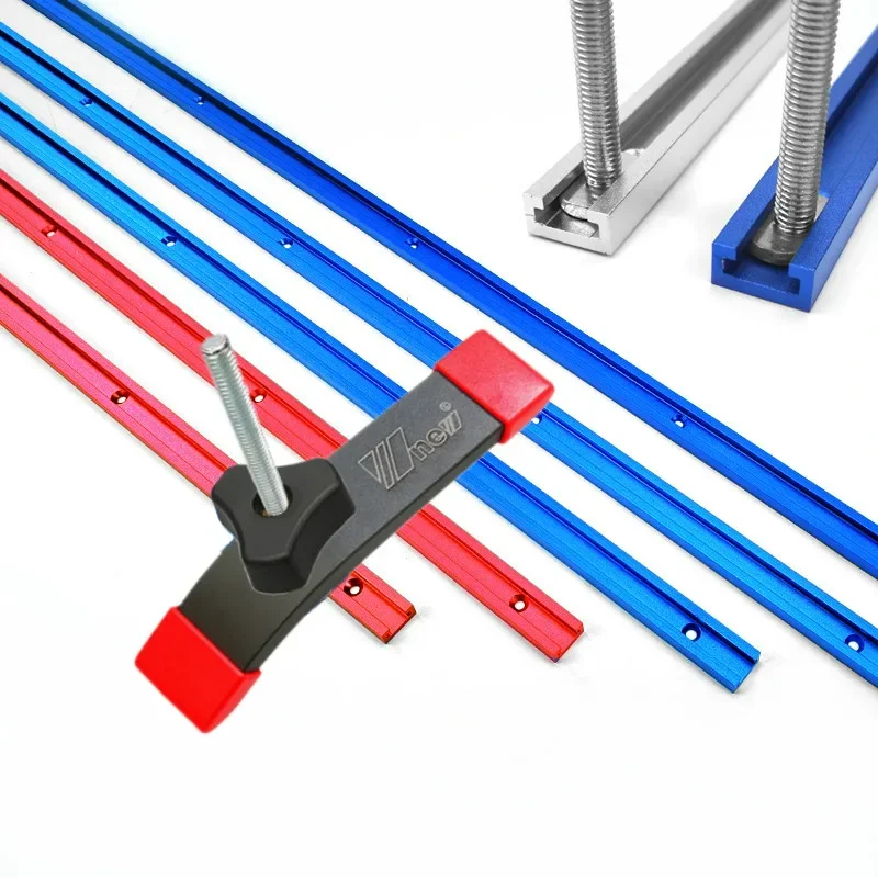 300-500MM-Woodworking-Chute-Rail-T-track-T-slot-Miter-Track-Jig-T-Screw ...