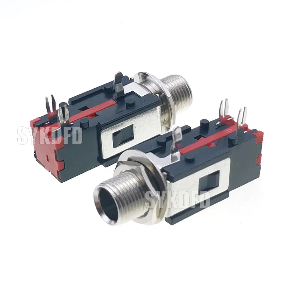 1-3-5Pcs-Thread-Lock-6-35mm-3P-Headphone-Socket-Phone-Audio-Stereo ...