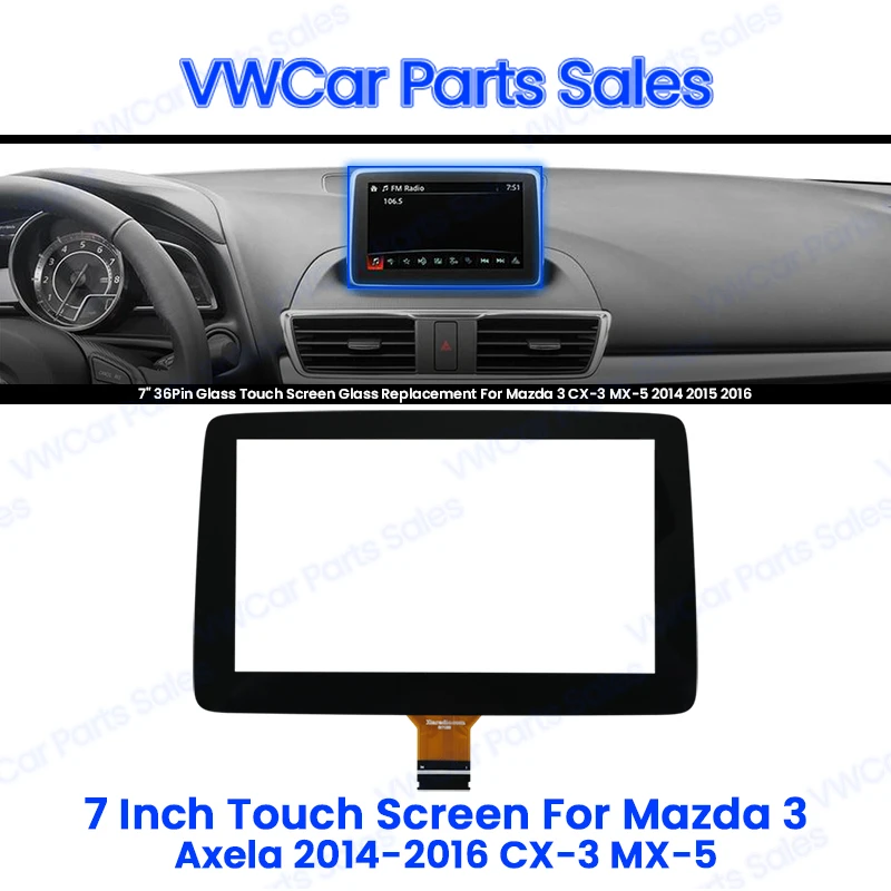 BHP1611J0D-K40005A29F-7-Inch-36-Pins-Glass-Touch-Screen-For-Mazda-3 ...