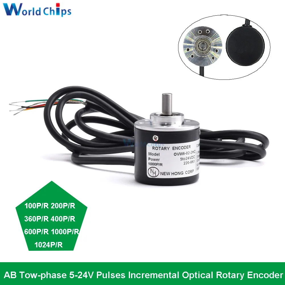 600 P / R Pulses Incremental Optical Rotary Encoder Ab Two-phase 5-24v ...