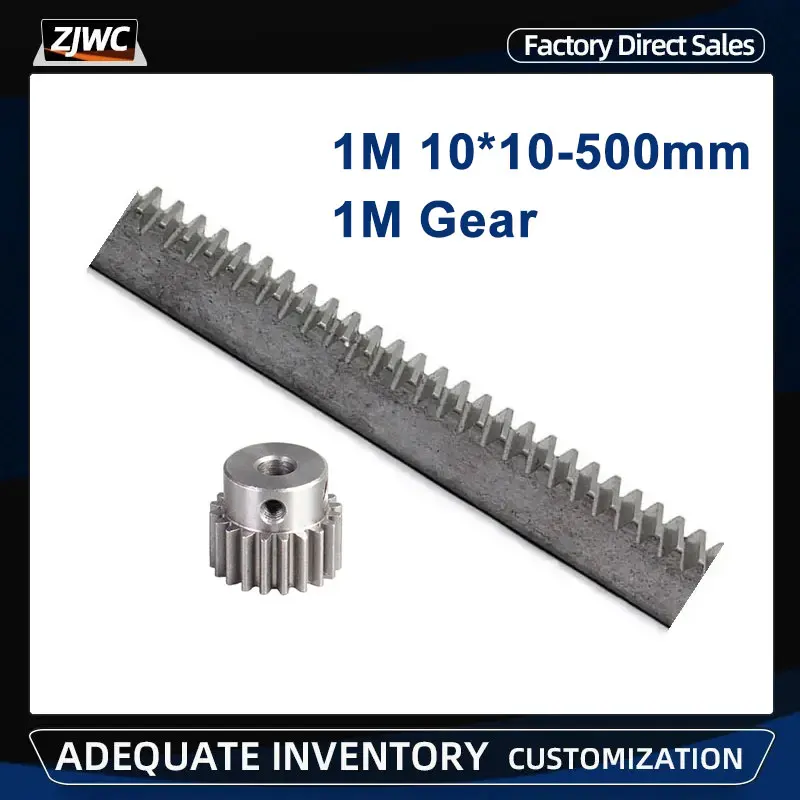 1pc-1Mod-1-Modulus-Gear-Rack-steel-10-10-500mm-1pc-1M-17Teeth-15Teeth ...