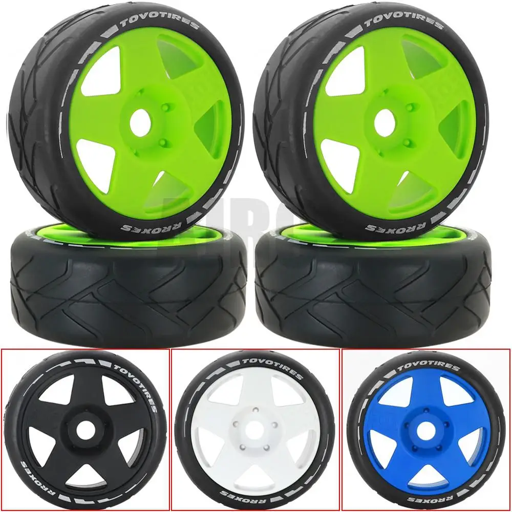 4pcs 1/8 Rc Remote Control Flat Running Rally Electric Car 113mm Tires ...