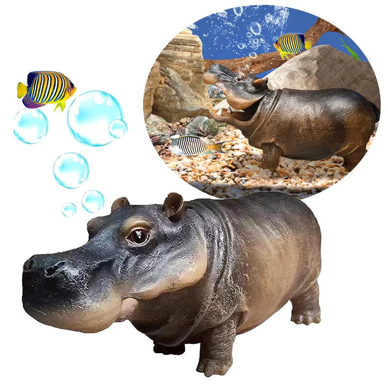 Fish-Tank-Decorations-Hippo-Air-Bubbler-Increase-Oxygen-Levels-Aquarium-Remove-Oil-Film-Perfect ...