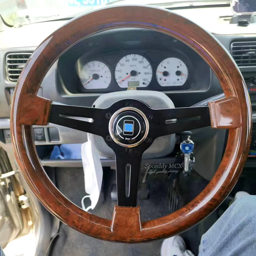 JDM-Volante-de-coche-Universal-de-aspecto-de-madera-ABS-14-pulgadas ...