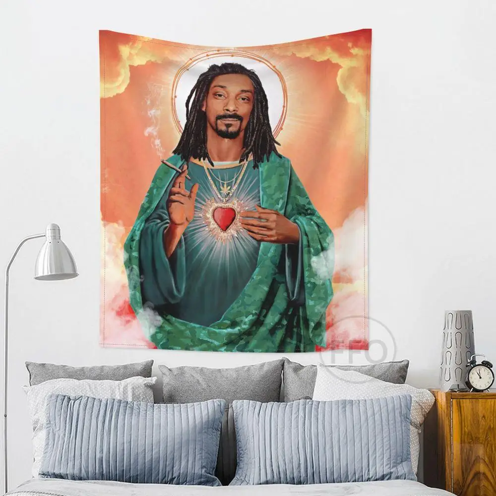 Rapper-Snoop-Dogg-Tapestry-Jesus-Tapestry-Aesthetic-Room-Decor-Boho ...