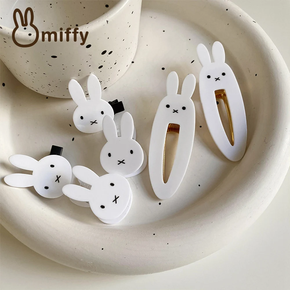 Miffy Kawaii Cute Hair Decoration Clip Princess Bangs Clips Sweet Y2K ...