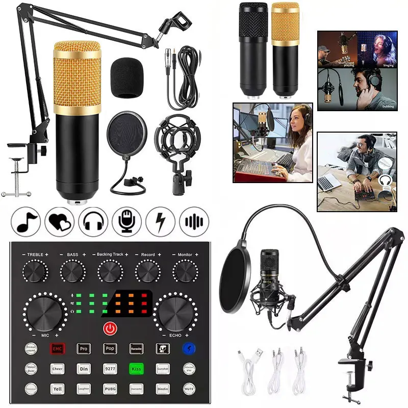 BM800-V8S-Sound-Card-Full-Set-Condenser-Karaoke-Studio-PC-Microphone-Professional-BM-800 ...
