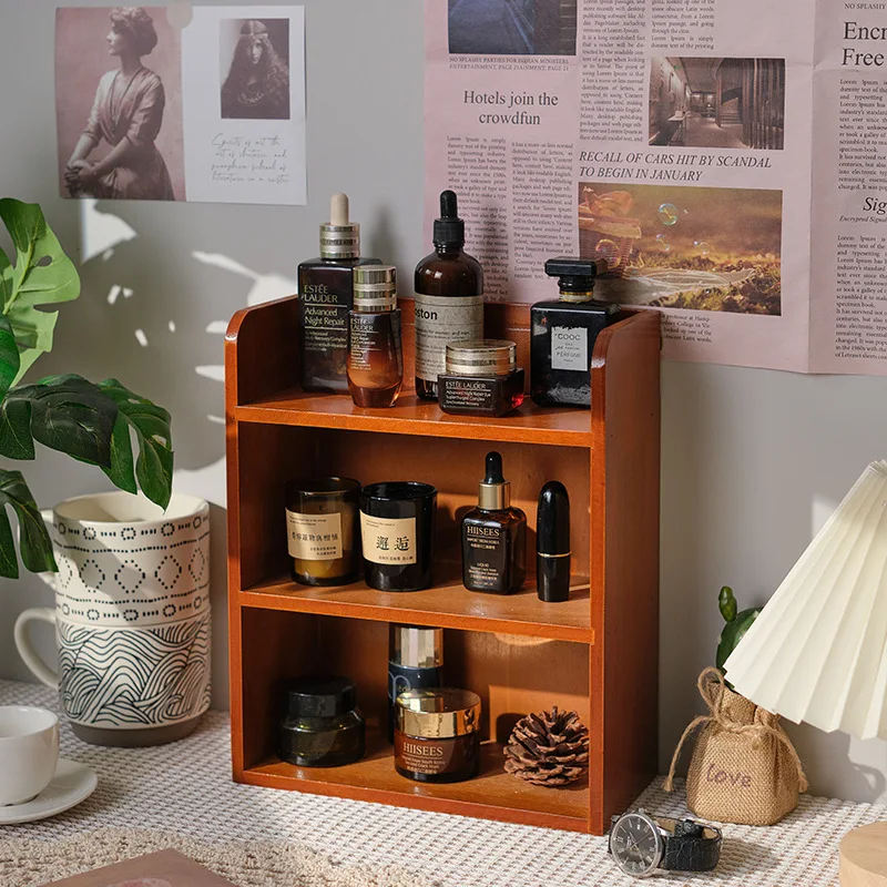 Solid-wood-cosmetics-storage-rack-Desktop-cup-sample-storage-box-Multi ...