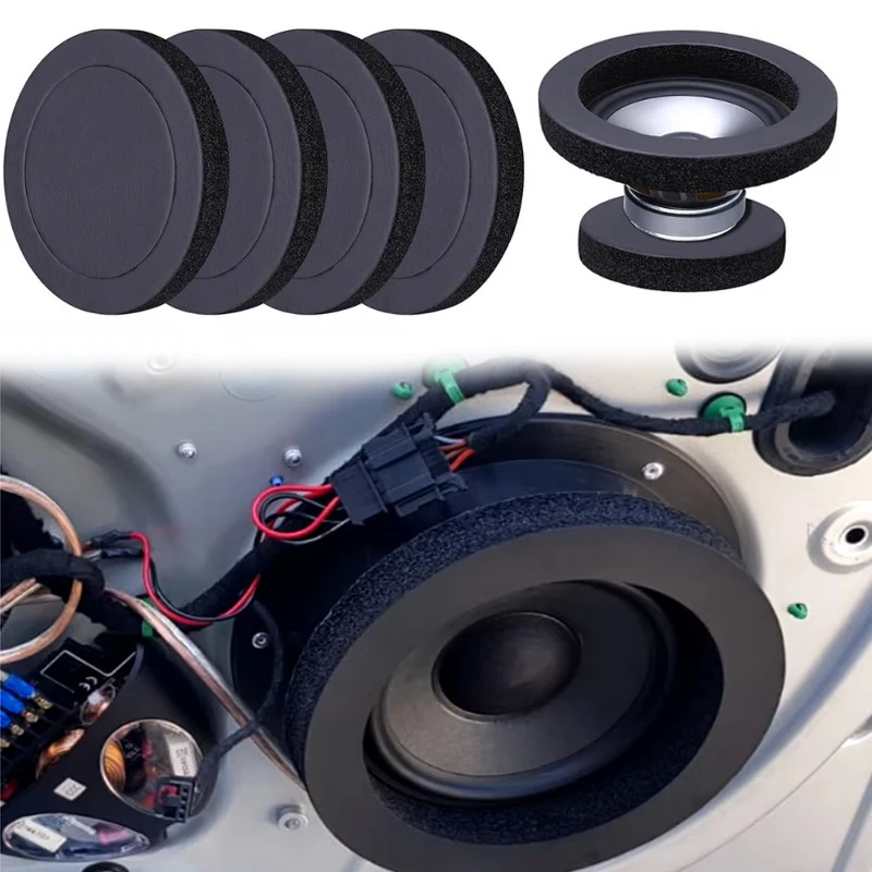 Car Speaker Acoustic Rings Slow Rebound Seals Cotton Bass Door Trims ...