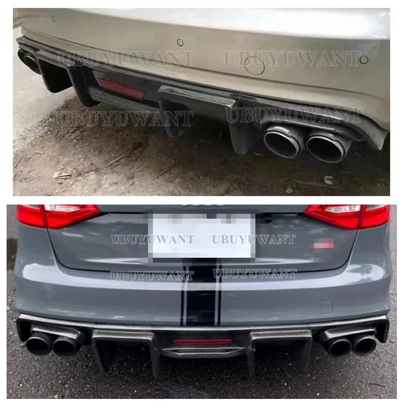 For Audi A4 B8 B8.5 Avant / Allroad Rear Bumper Diffuser Lip Spoiler ...