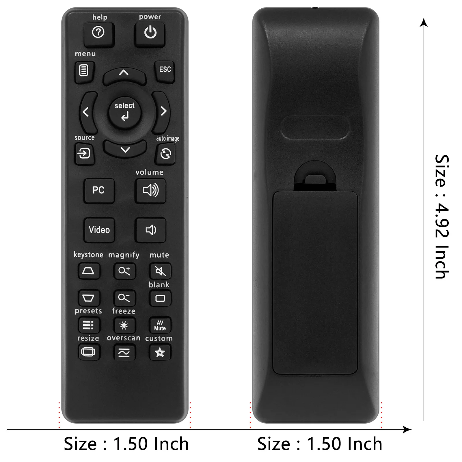 New-Projector-Remote-Control-For-InFocus-IN112-IN112X-IN114A-IN114 ...