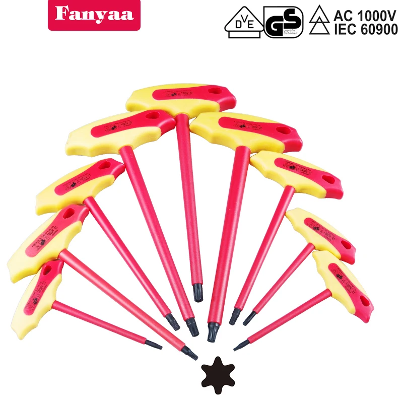 Fanyaa-VDE-T-Handle-Torx-Key-Screwdriver-T10-T50-Insulated-1000V ...