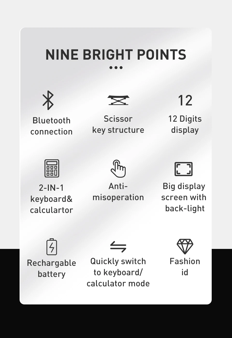 Numeric Keyboard& Calculator 2 in 1 With LCD Display Number Keypad ...