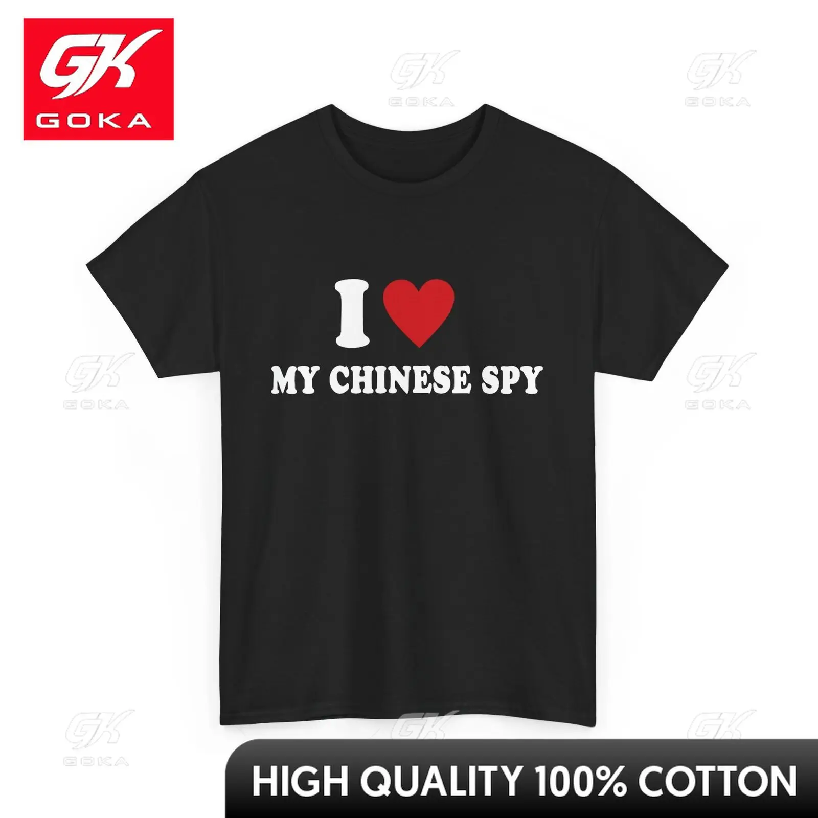 I Love My Chinese Spy I Heart My Chinese Spy T-Shirt Festive Breathable ...
