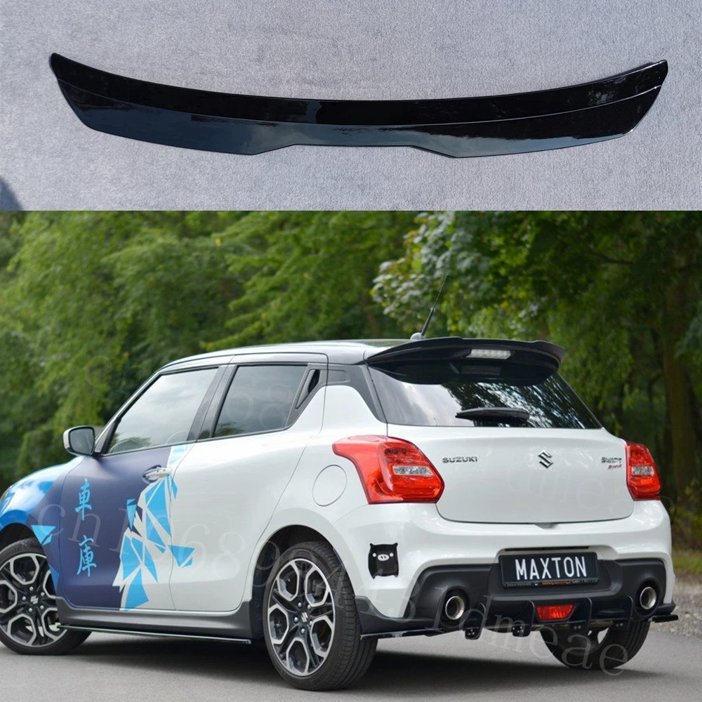 Roof-Wing-Lip-Spoiler-For-SUZUKI-SWIFT-6-SPORT-2018-ABS-Plastic-Glossy ...