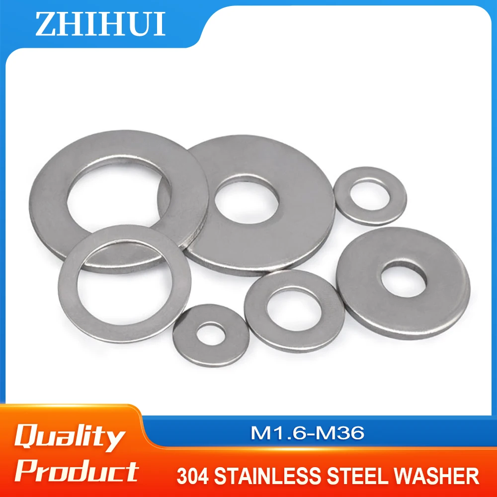 304-Stainless-Steel-Washer-Large-Size-Big-Wider-Plain-Flat-Washer ...