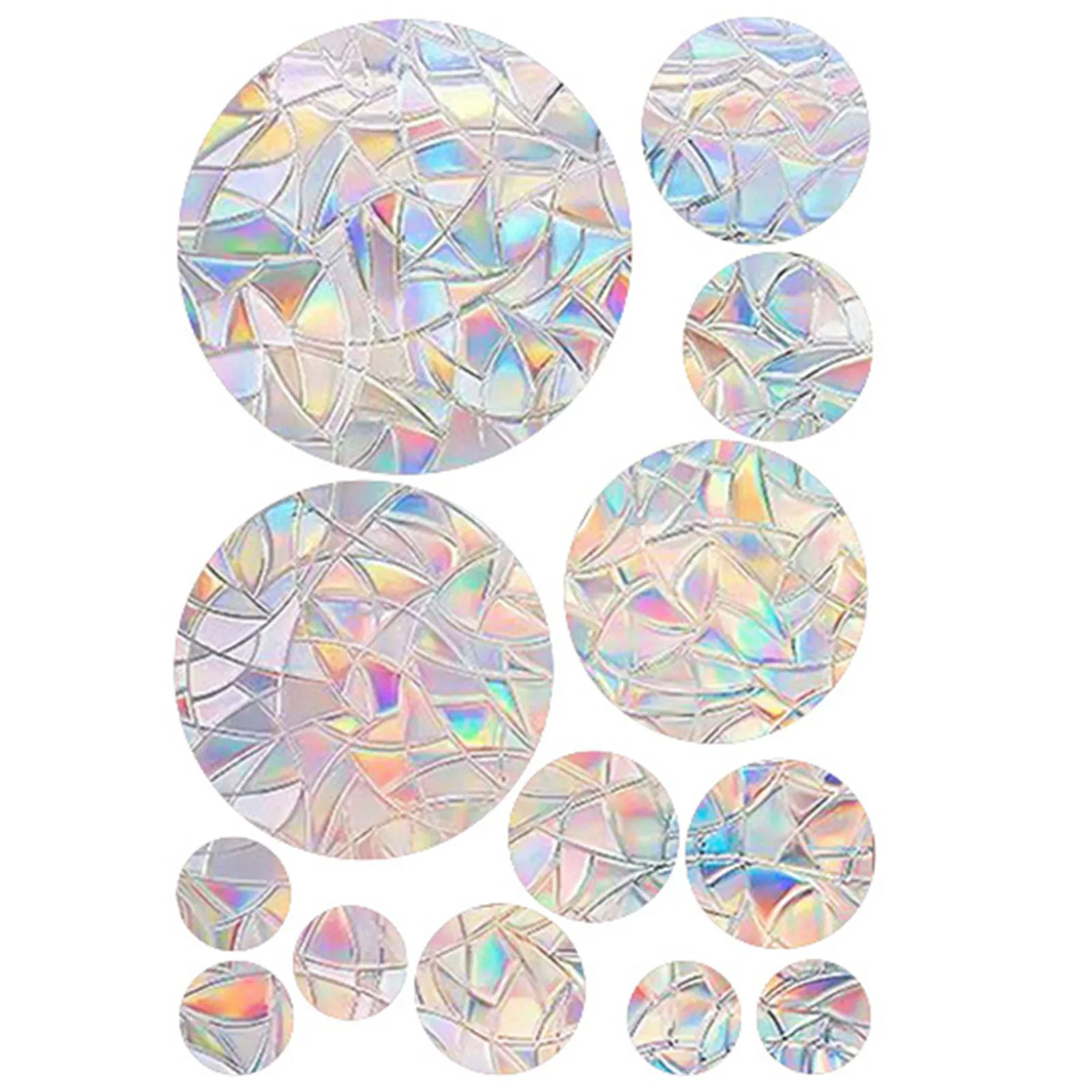 Anti-Collision-Circular-Window-Stickers-Reusable-Rainbow-Window-Clings ...