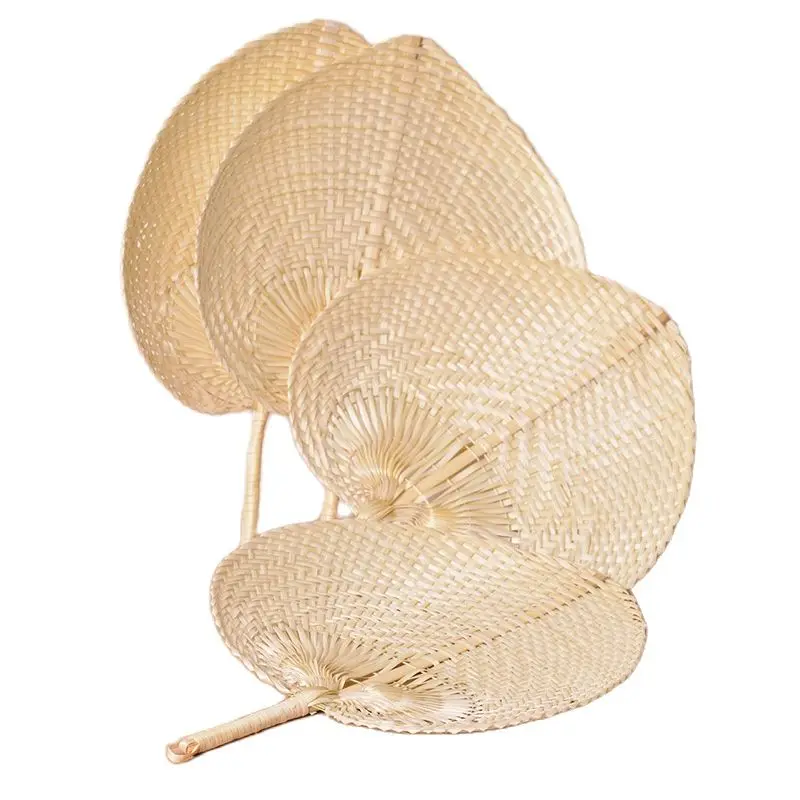 Pure-Handmade-DIY-Heart-Shaped-Bamboo-Woven-Fan-Summer-Cooling-Fan ...
