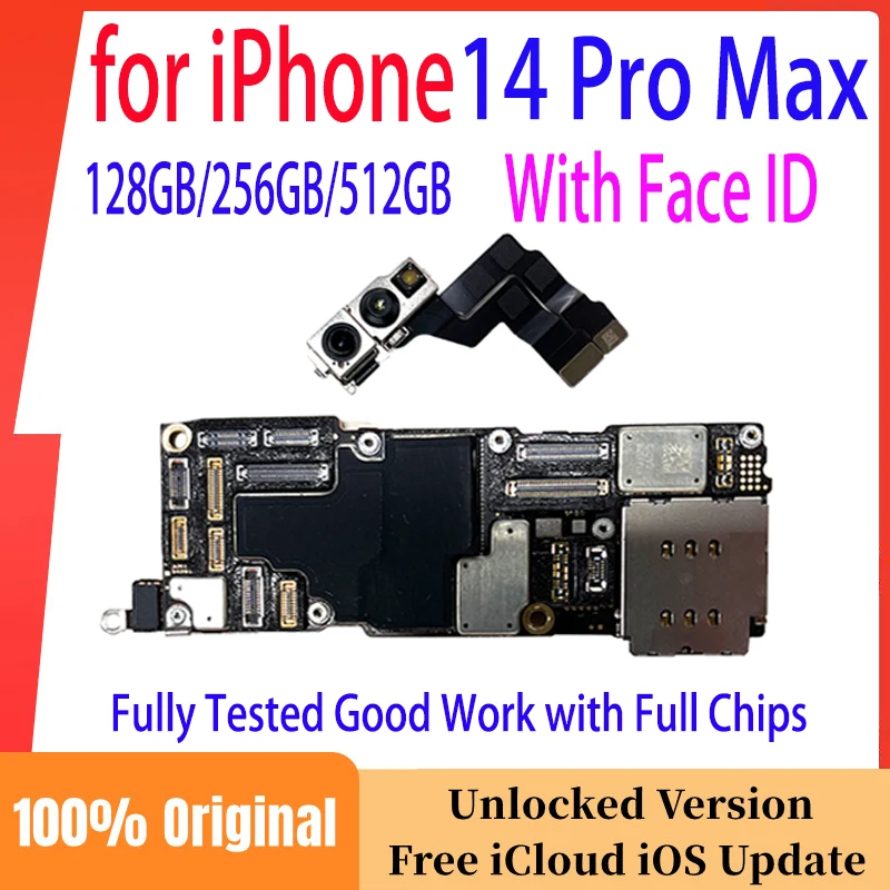 Original-Unlocked-for-iPhone-14-Pro-Max-Motherboard-With-Face-ID-Free ...