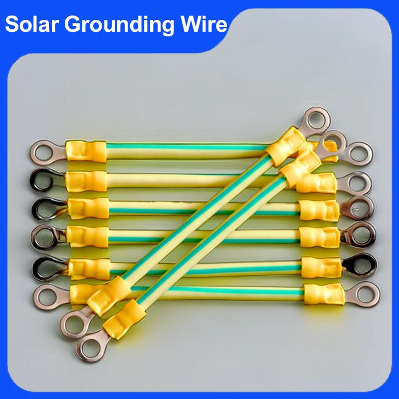 100Pcs-BVR-Solar-Photovoltaic-Ground-Wire-with-Terminal-4mm-6mm-Earth ...