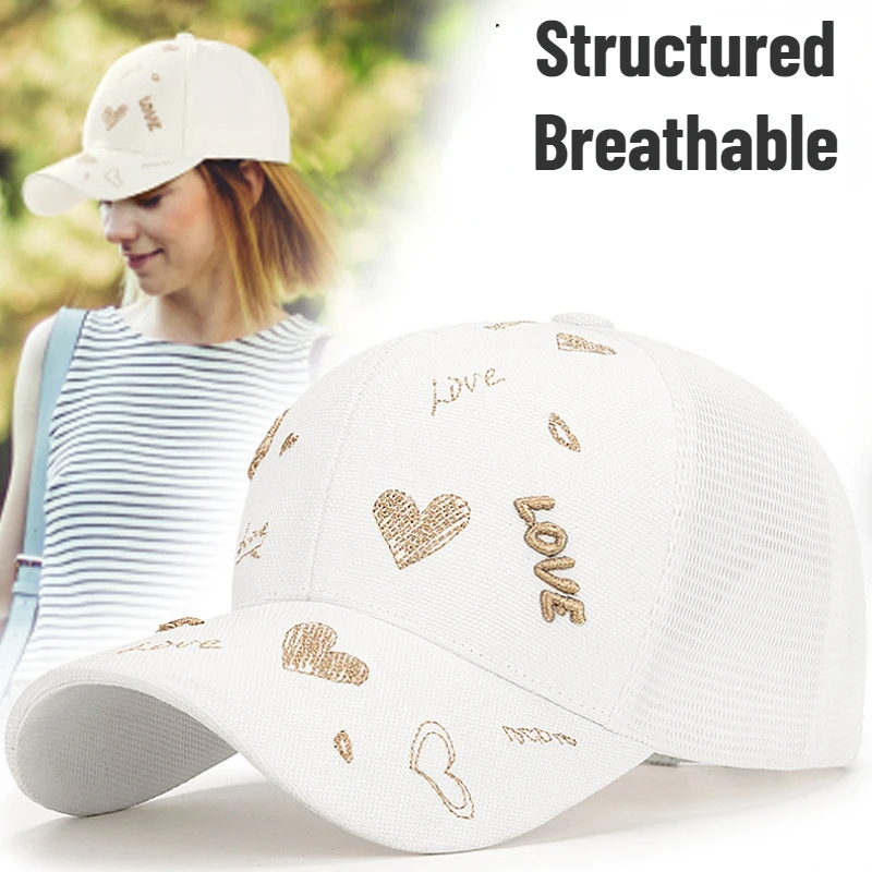 Summer-Baseball-Cap-for-Women-Fashion-Girl-Sun-Hat-Breathable-Mesh-Snapback-Sports-Cycling-Golf ...