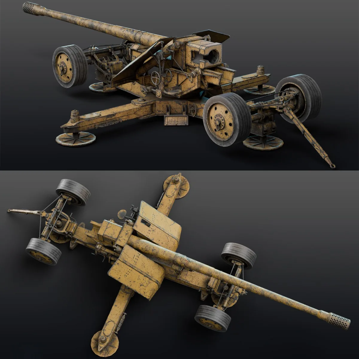 L3526 Great Wall hobby Assemble 1/35 German Krupp 12.8cm Pak 44 High ...