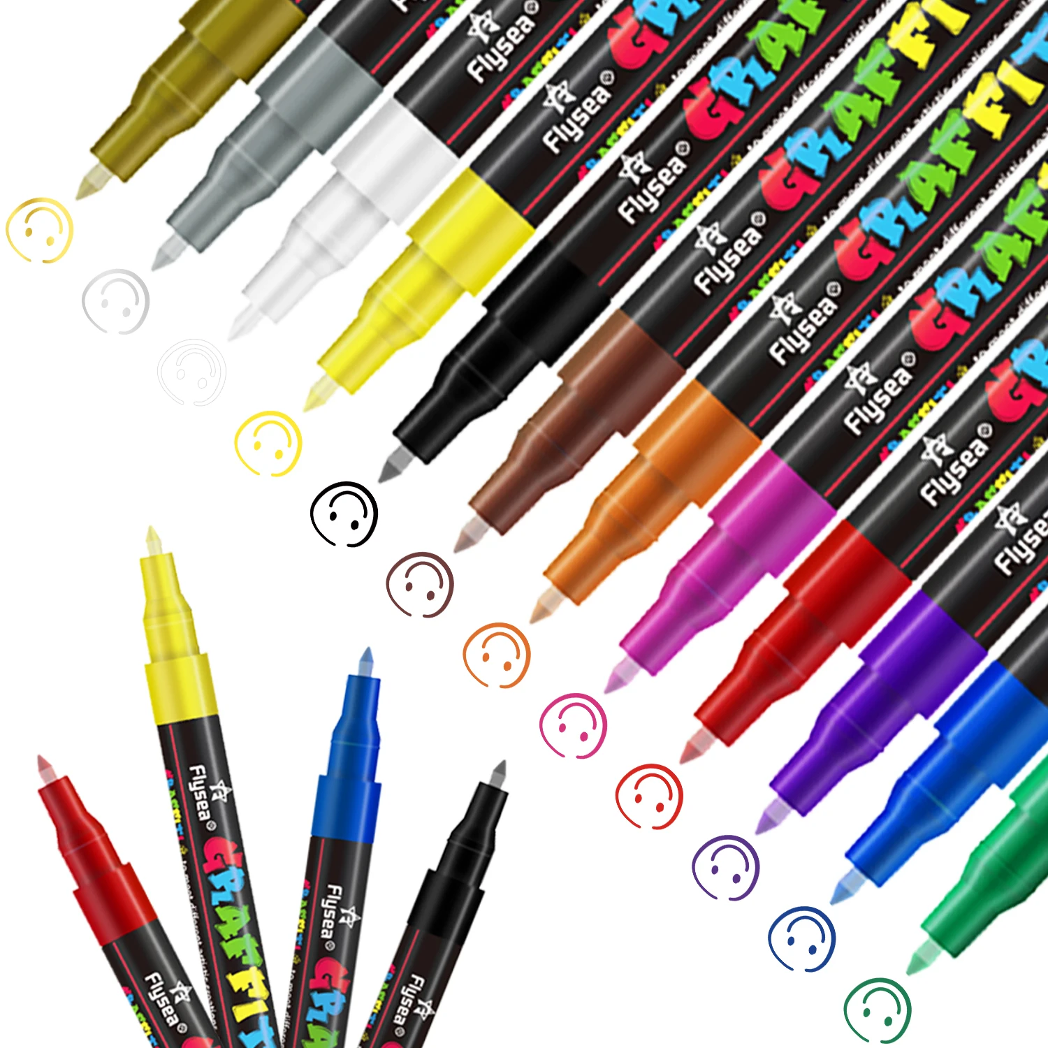 12-18-24-Colors-Acrylic-Graffiti-Pens-Premium-Ultra-Fine-for-Artists ...