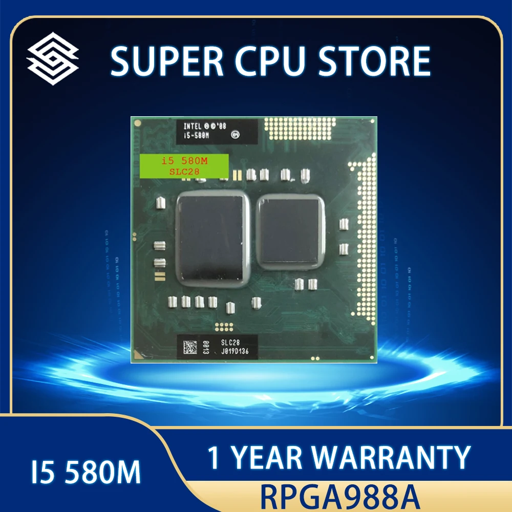 Intel Core i5 580M Processor 3M Cache 2.66GHz 3.33Ghz Laptop CPU ...