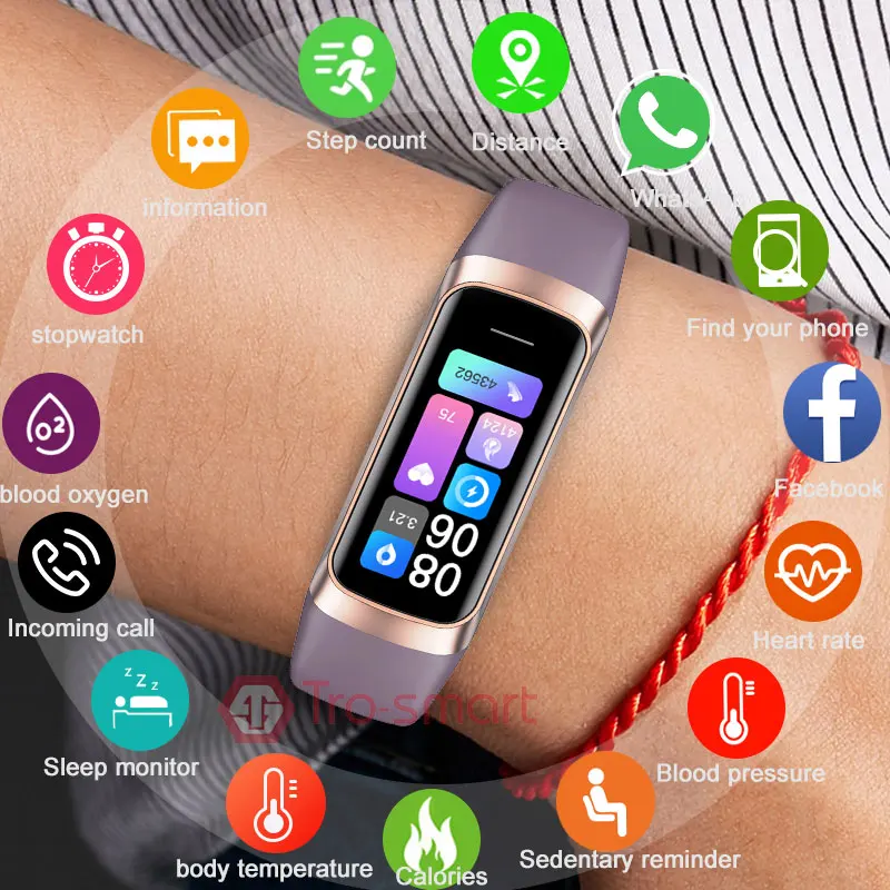2022-Temperature-AMOLED-Smart-Barcelet-Fitness-Sports-Smart-Band ...