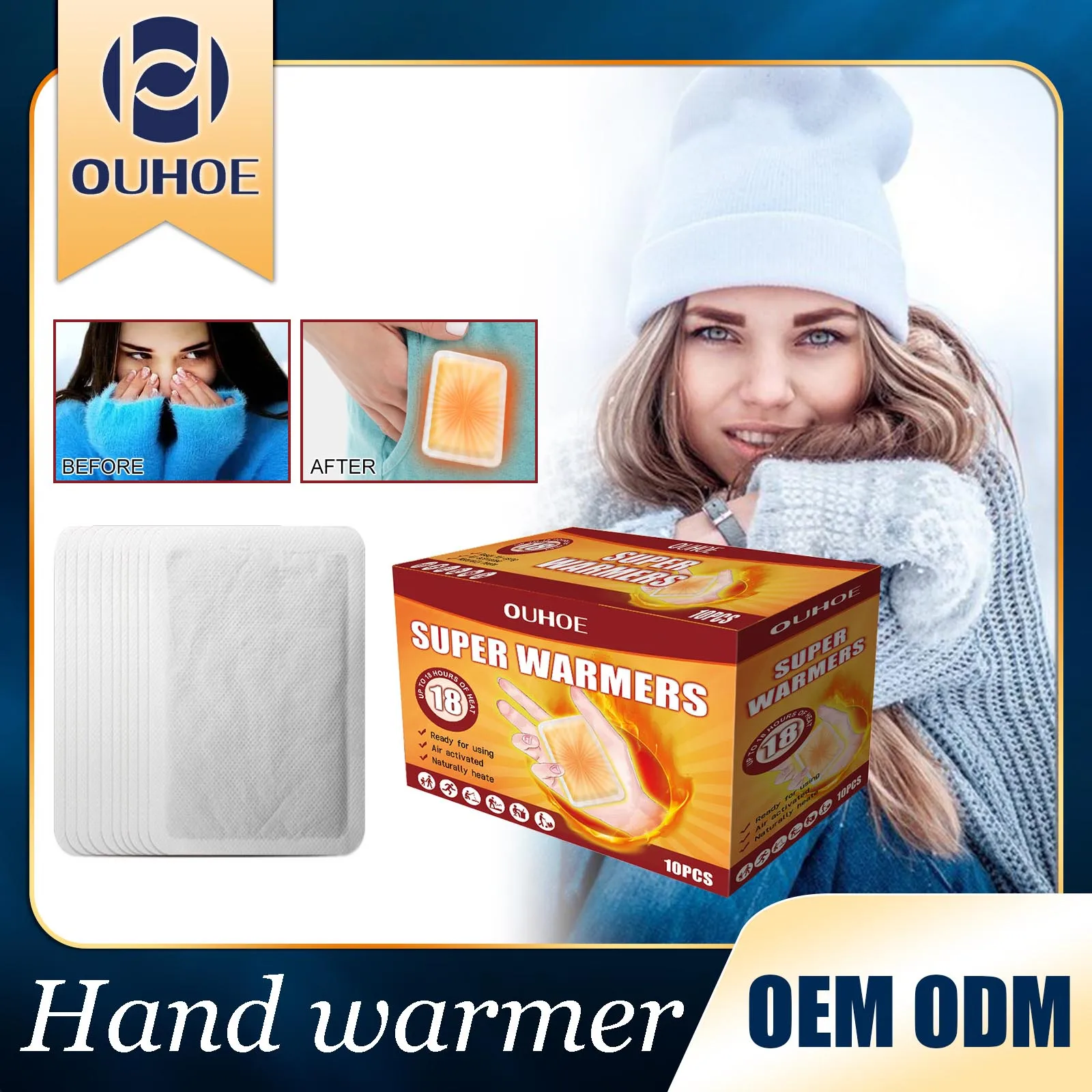 Mild Hand Warmer Sticker Winter Outdoor Home Warming Body Self-heating ...