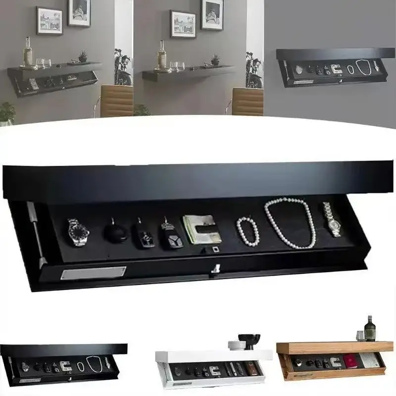 Storage Shelf Hidden Flap Wall-mounted Removable Concealed Floating ...