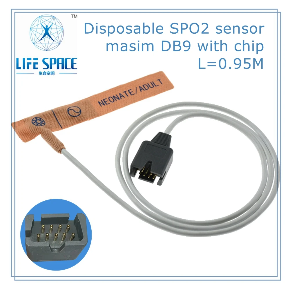 Dis01-20 Masimo Db9 9pin With Chip Disposable Spo2 Sensor With Bandage ...