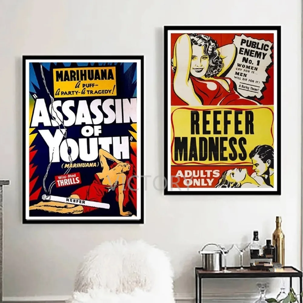 Vintage-Marijuana-Posters-Prints-Pin-Up-Girls-Sexy-Comics-Wall-Art ...