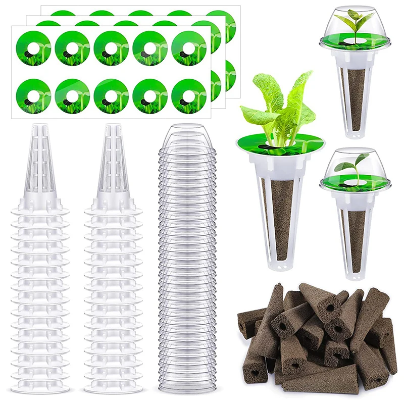 20/50PC Soilless Seed Grow Nursery Pot Root Starter Hydroponic Soils ...