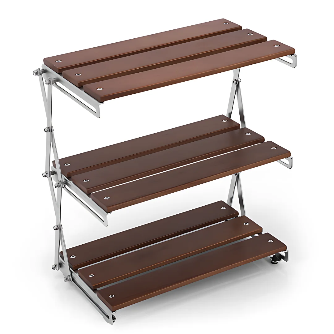 Folding-Shelf-Outdoor-Camping-Triple-Shelf-Solid-Wood-Foldable-Portable ...