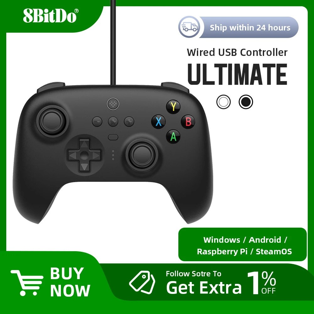 Original-8BitDo-Ultimate-Controller-Wired-USB-compatible-for-Android-Window-10-11-Steam-Deck ...