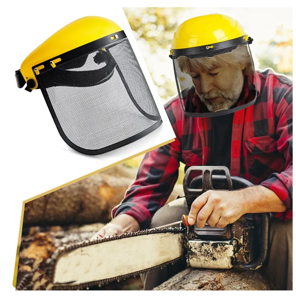 Garden-Grass-Trimmer-Safety-Helmet-Hat-with-Full-Face-Mesh-Protective ...