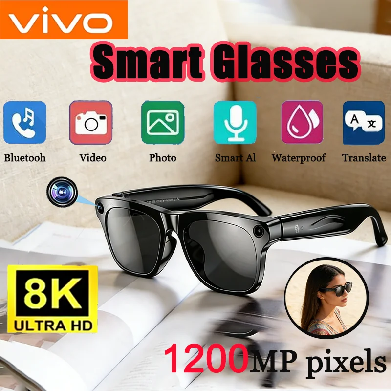 VIVO Smart 8K AI Glasses With 1200mp Camera Touch Sport Chat Gpt ...