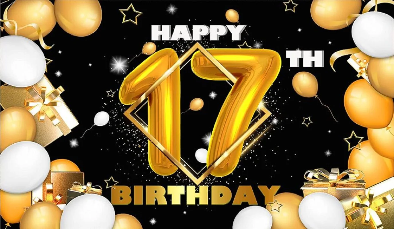 Happy 17th Birthday Banner