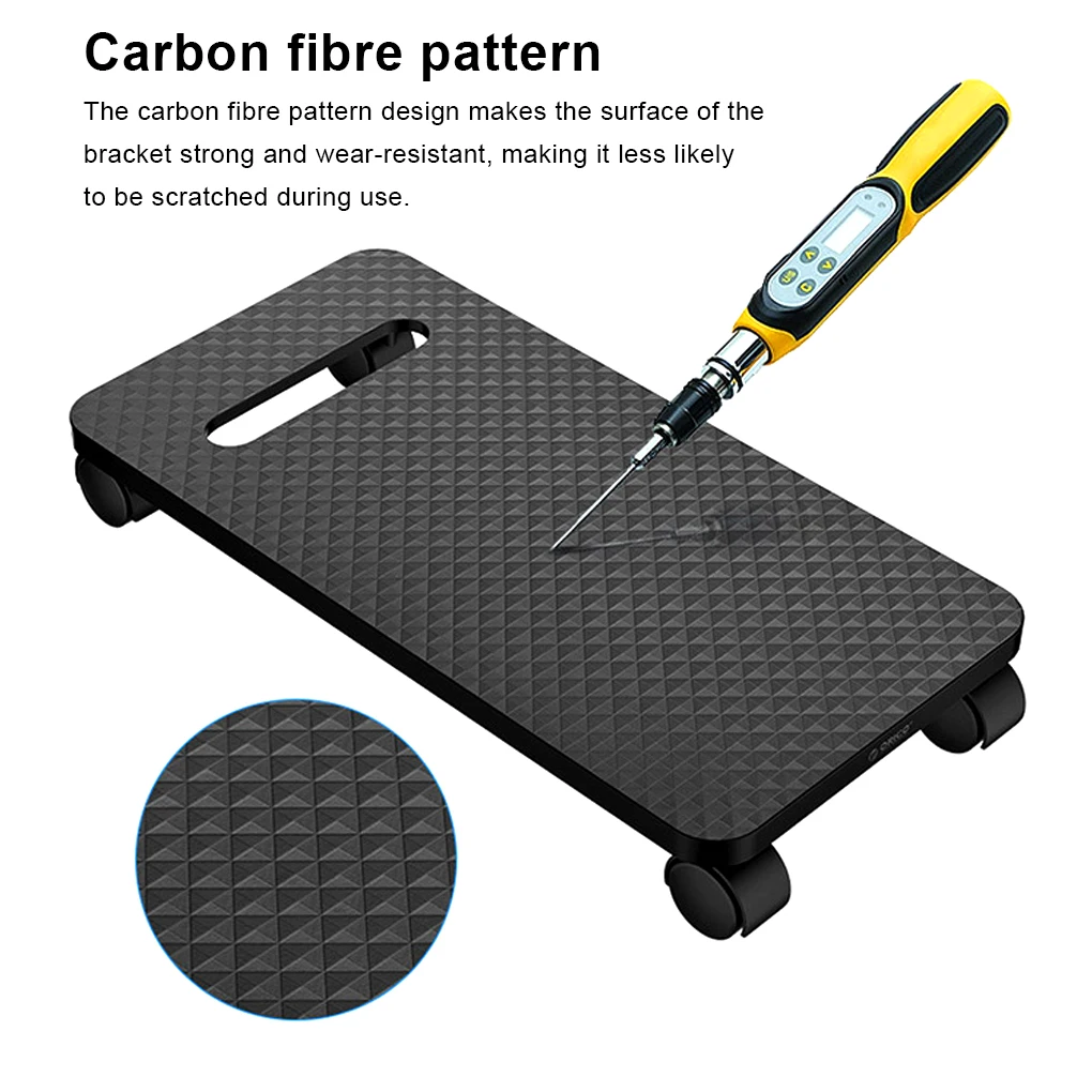 Computer-Host-Floor-Stand-Wheel-Desktop-Tray-Bracket-PC-Locking-Base ...