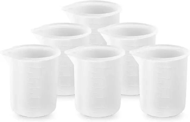 6Pcs 100ml Silicone Measuring Cups DIY Resin Glue Tools Cup for Making ...