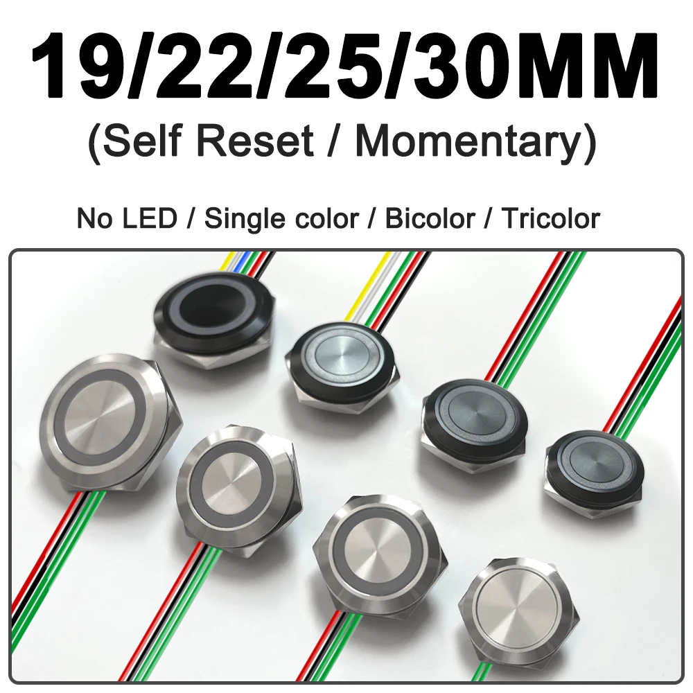 Stainless-Steel-Push-Button-Switch-Ultra-Short-Waterproof-Self-Reset ...