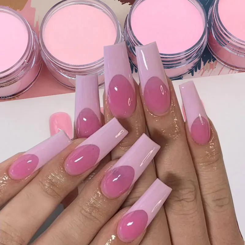 4pcs-set-Ombre-Pink-Acrylic-Powder-3-in-1-Carving-Extension-Dipping ...