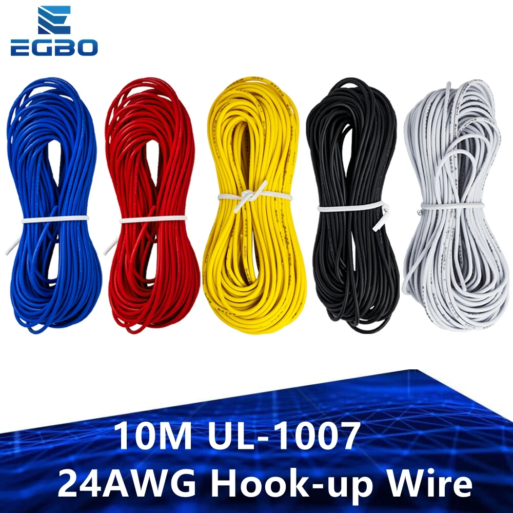 10M-UL-1007-24AWG-Hook-up-Wire-80C-300V-Cord-DIY-Electrical-Wire-cable ...
