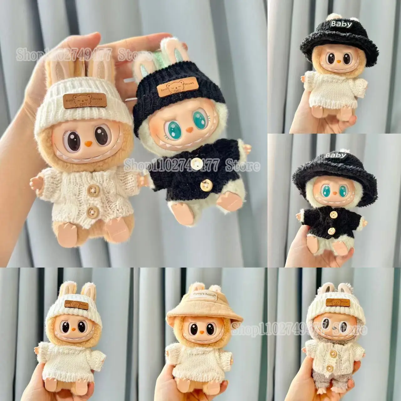 NEW-Labubu-Dolls-Clothing-Cute-Cartoon-Sweater-Set-POP-Mart-Sitting ...