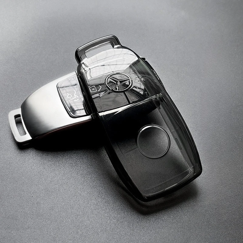 Soft TPU Key Cover for Mercedes-Benz GLC/GLE/E-Class/C-Class - Smoke ...