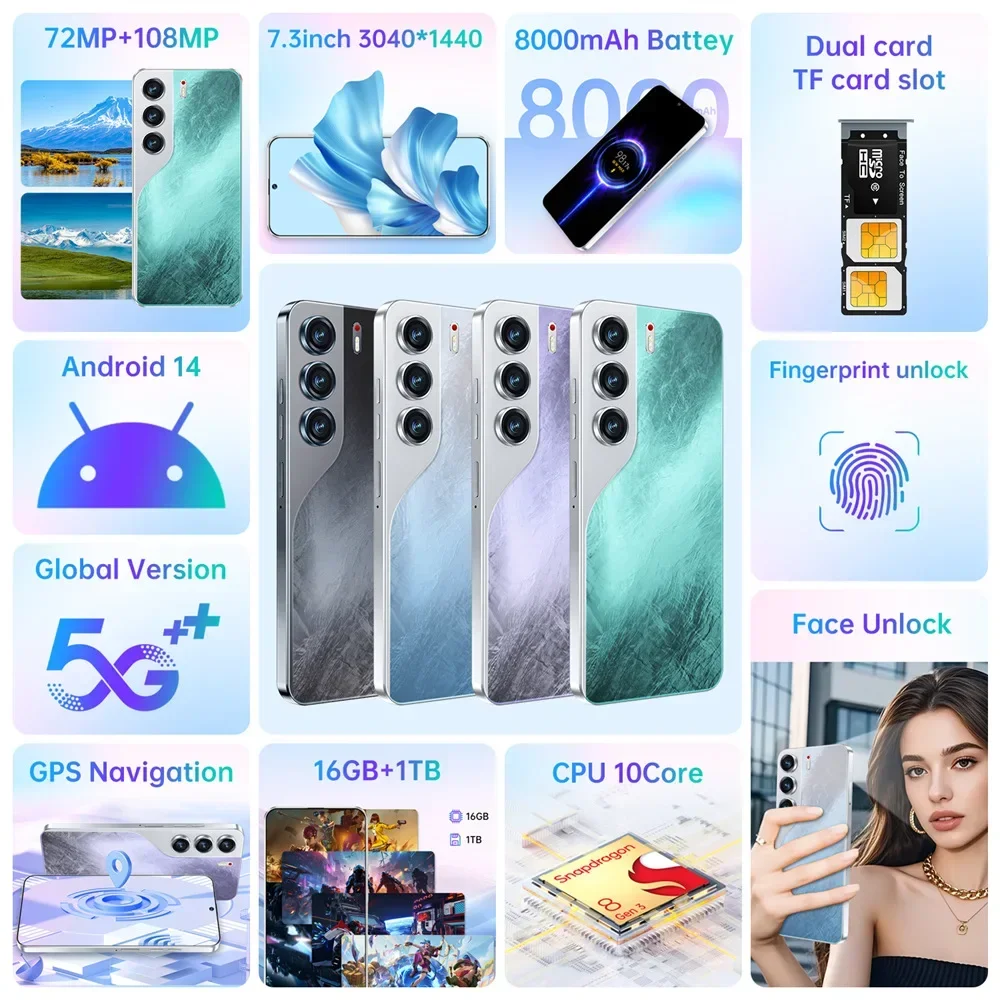 New Camon 40 C40Pro Mobile Phones 7.3 Inch HD Smartphone Original 5G ...