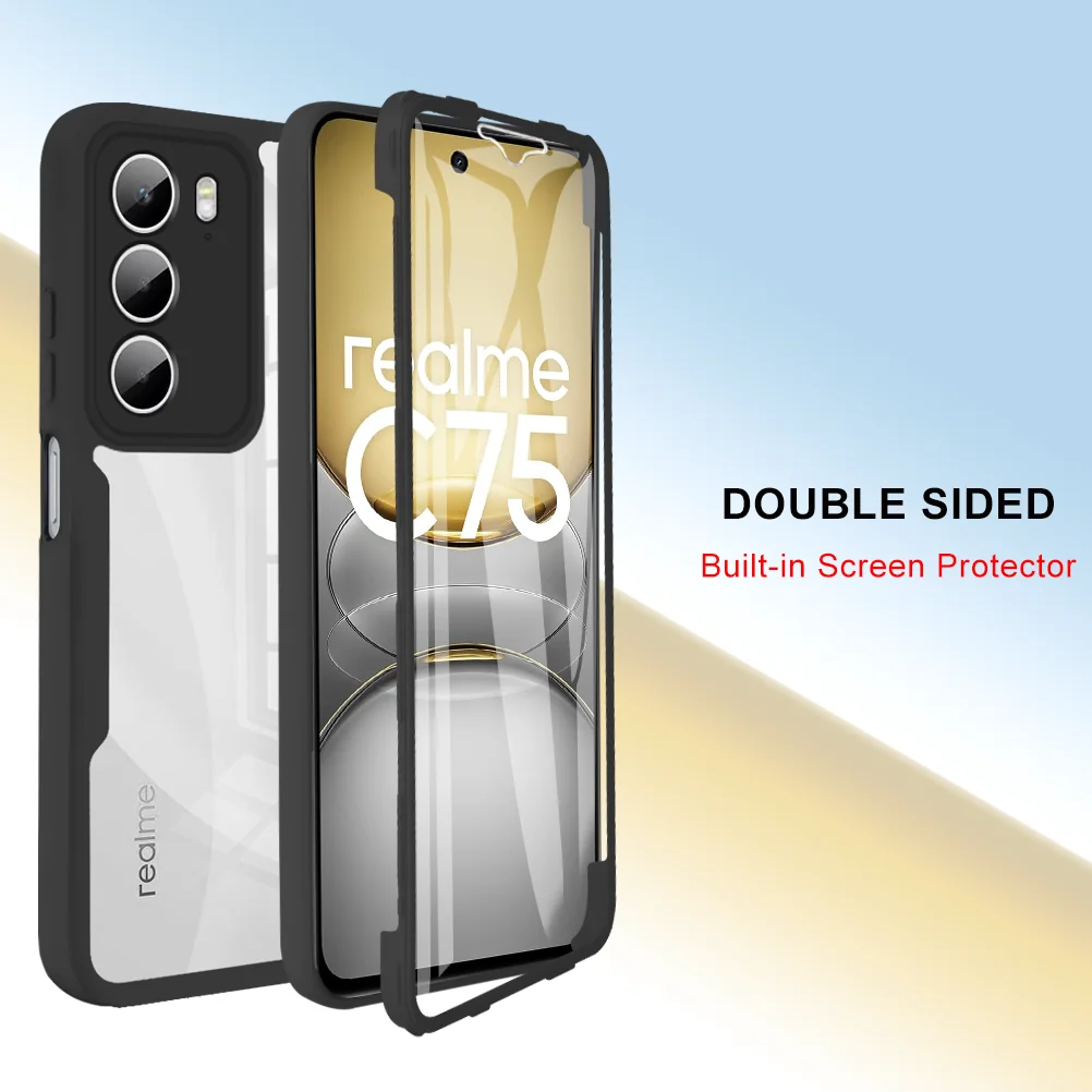 360 Double Sided Full Protection Phone Case For Realme C75 4G Slim ...