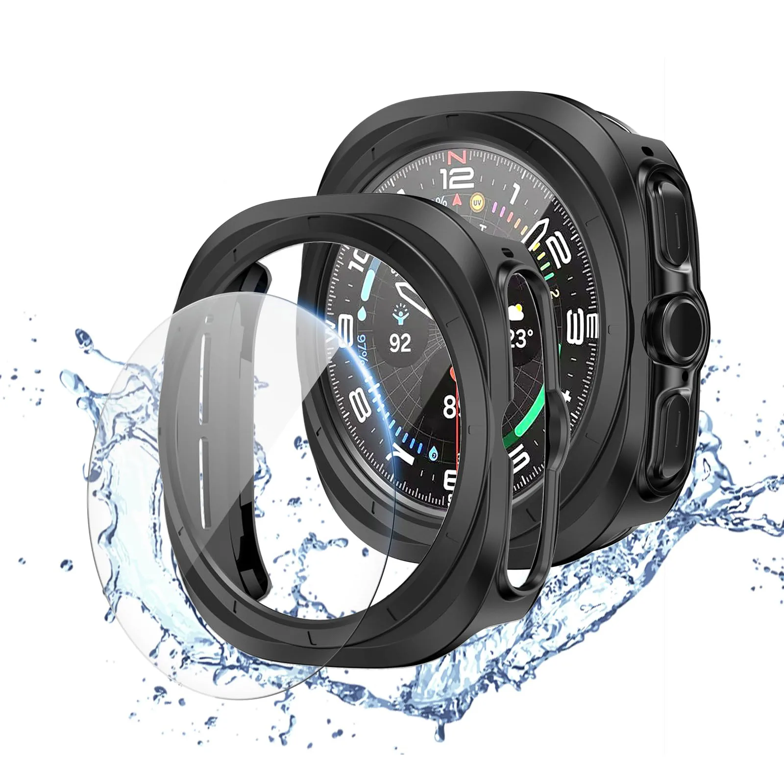 Tempered-Glass-PC-Case-for-Samsung-Galaxy-Watch-Ultra-47mm-band-Film ...